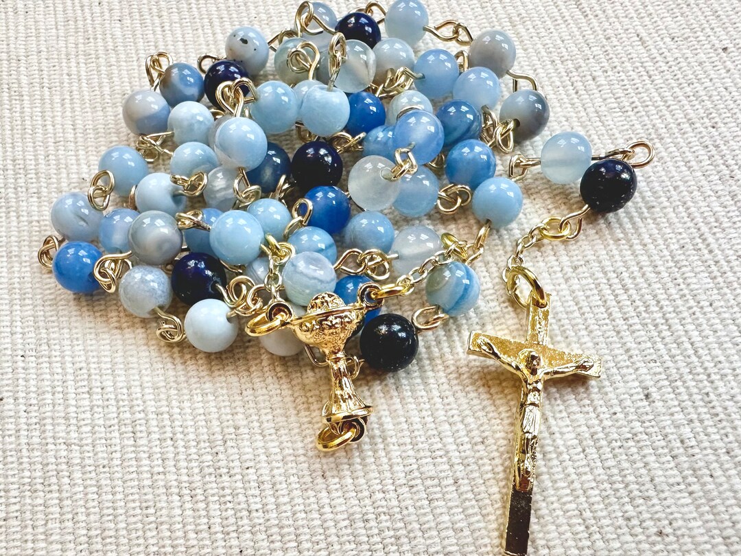 First Holy Communion Gold Plated Catholic Rosary - Etsy