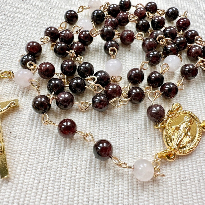 Garnet Rosary Beads - Etsy