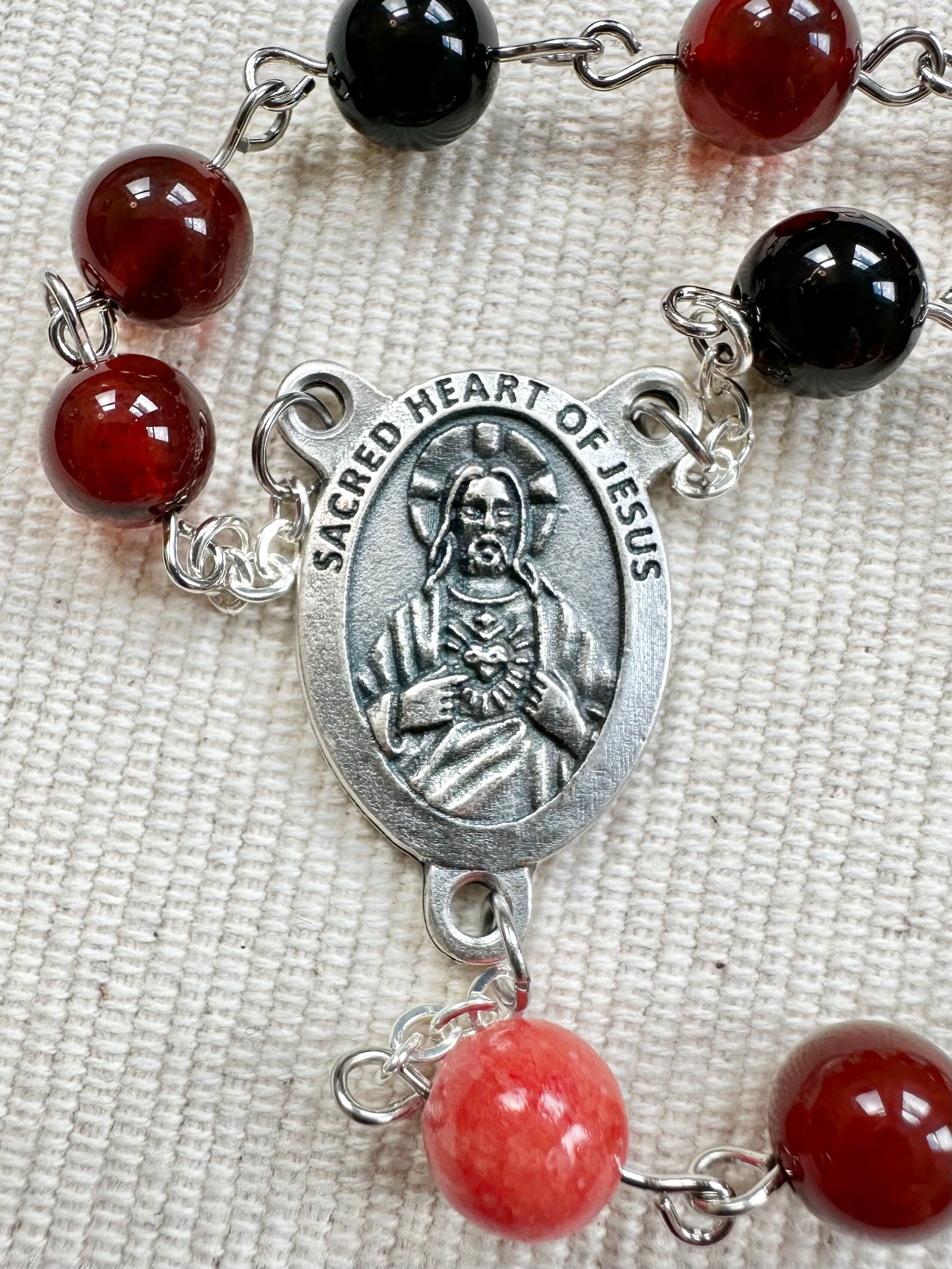 Sacred Heart of Jesus Catholic Rosary - Etsy