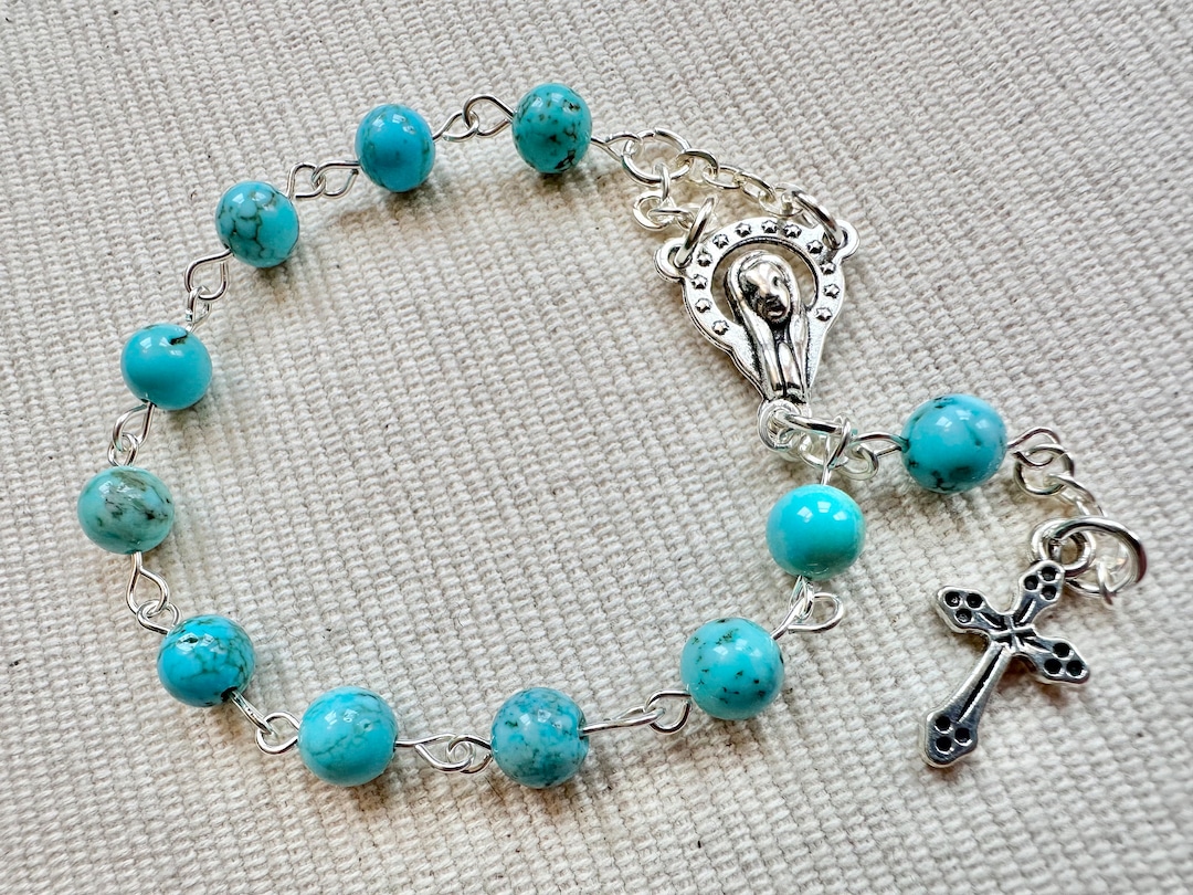 Crown of Stars Blessed Mother Blue Catholic Rosary Chaplet - Etsy