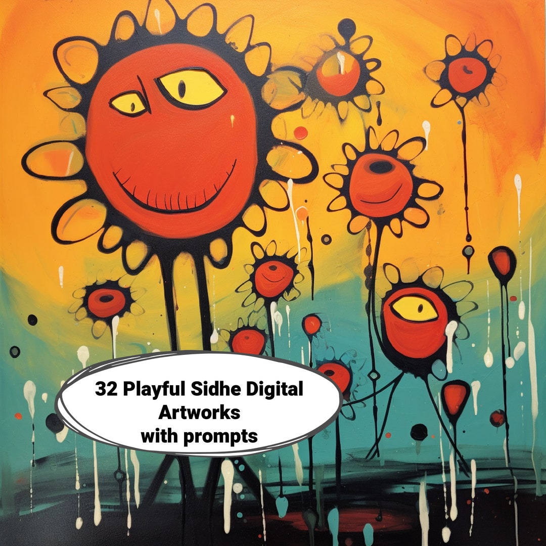 Childlike Stick Figure Art: 32 New Digital Artworks Kids - Etsy