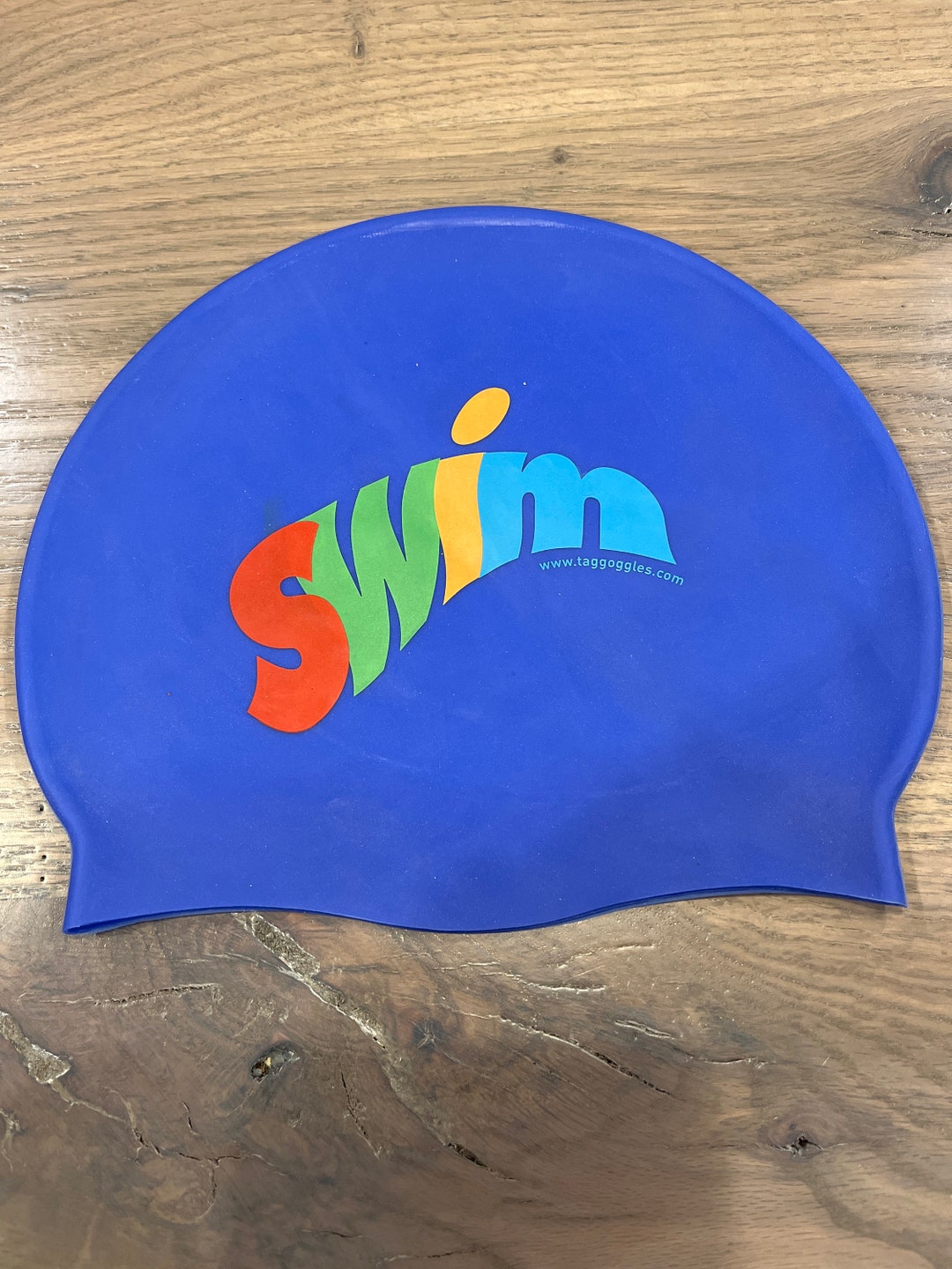 SWIM Blue Silicone Swim Cap - Etsy