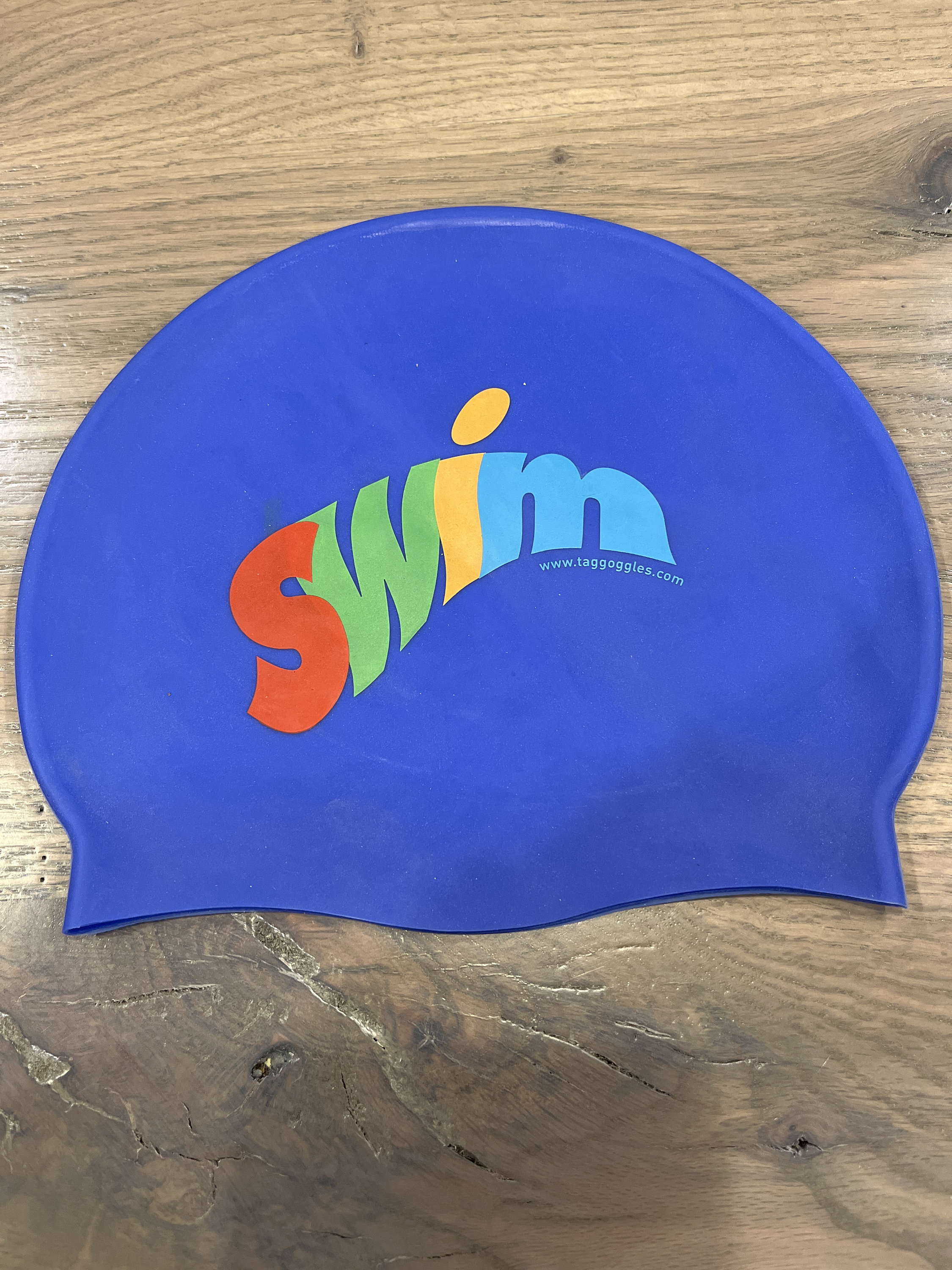 SWIM Blue Silicone Swim Cap - Etsy