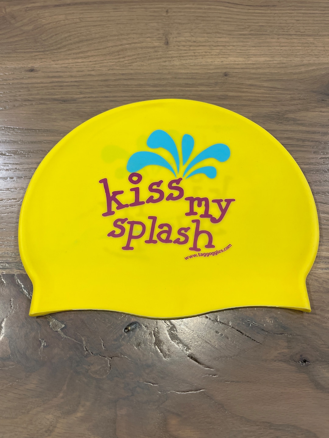 Kiss My Splash Yellow Silicone Swim Cap - Etsy