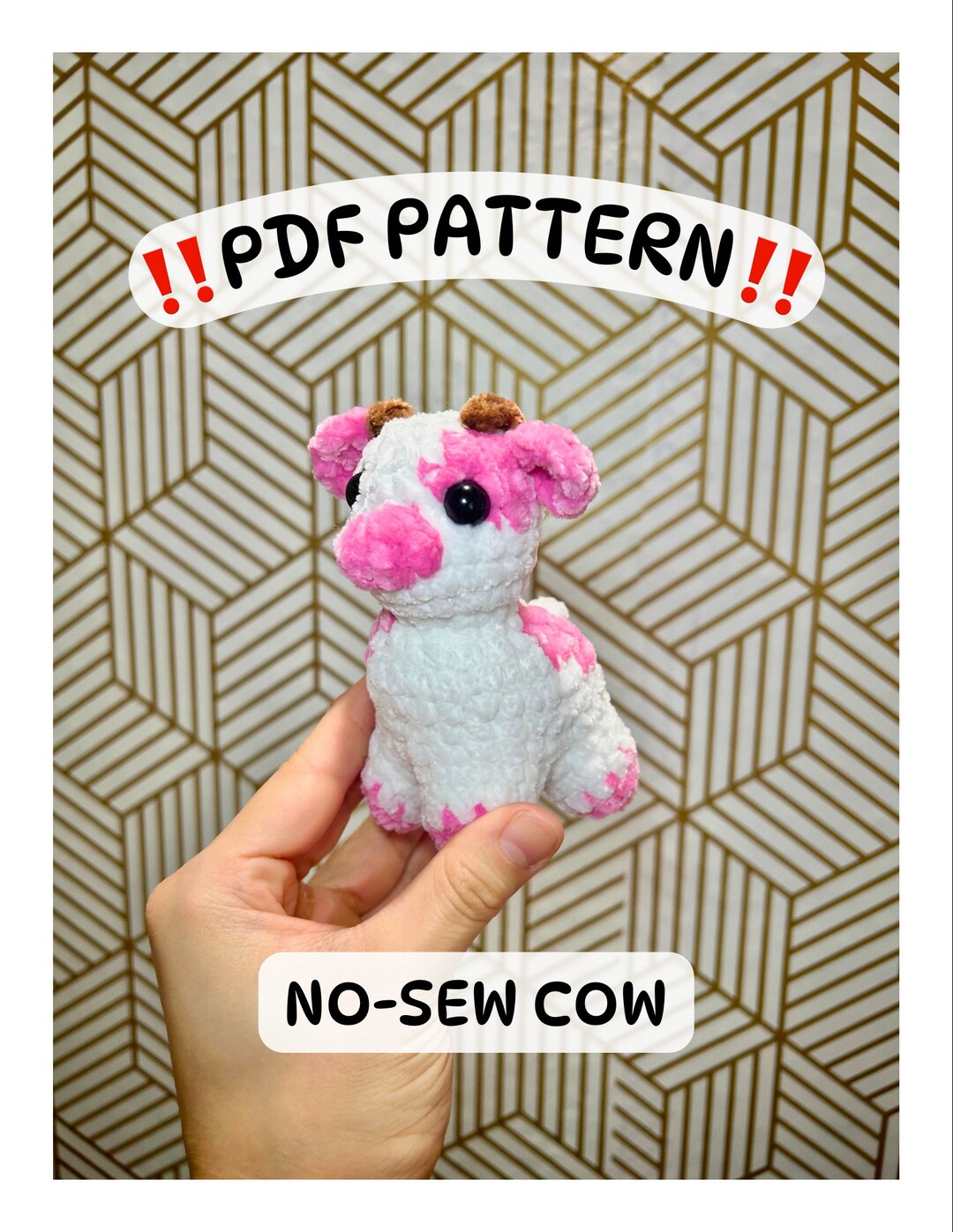 No-sew Cow Pattern - Etsy