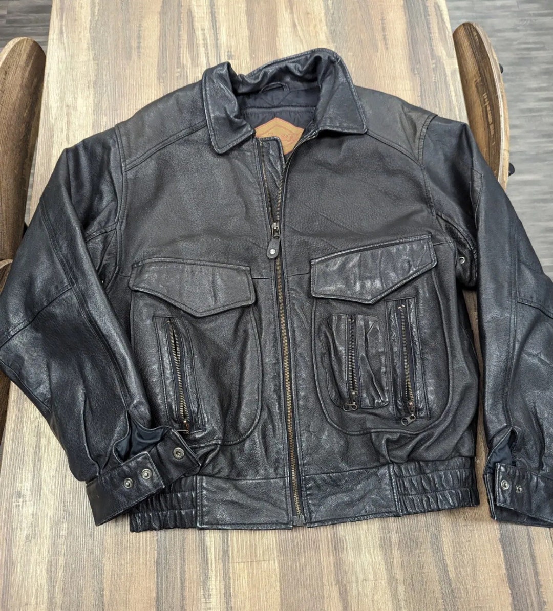 Global Identity G3 Leather Bomber Jacket and Weekend 90's Black Leather ...