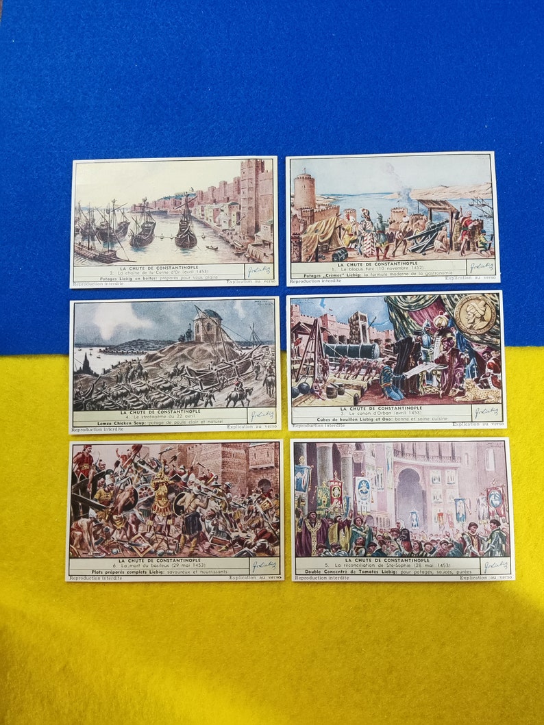 The Fall of Constantinople Orban's Cannon Turkish Blockade Liebig Meat ...