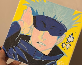 Satoru Gojo Glass Painting Anime - Etsy