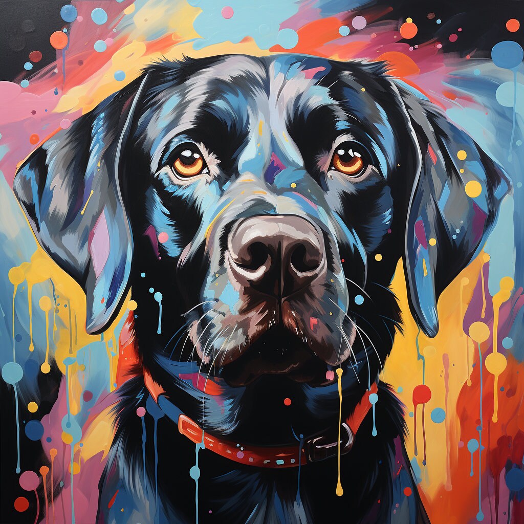 Black Lab 1 Pop Art - Etsy