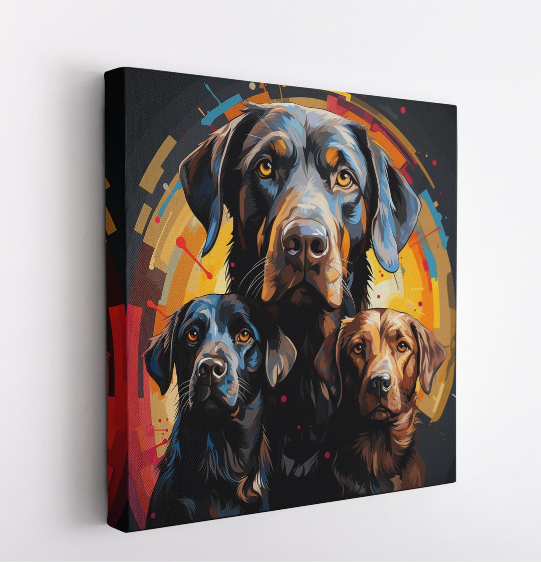 Lab Family Pop Art - Etsy