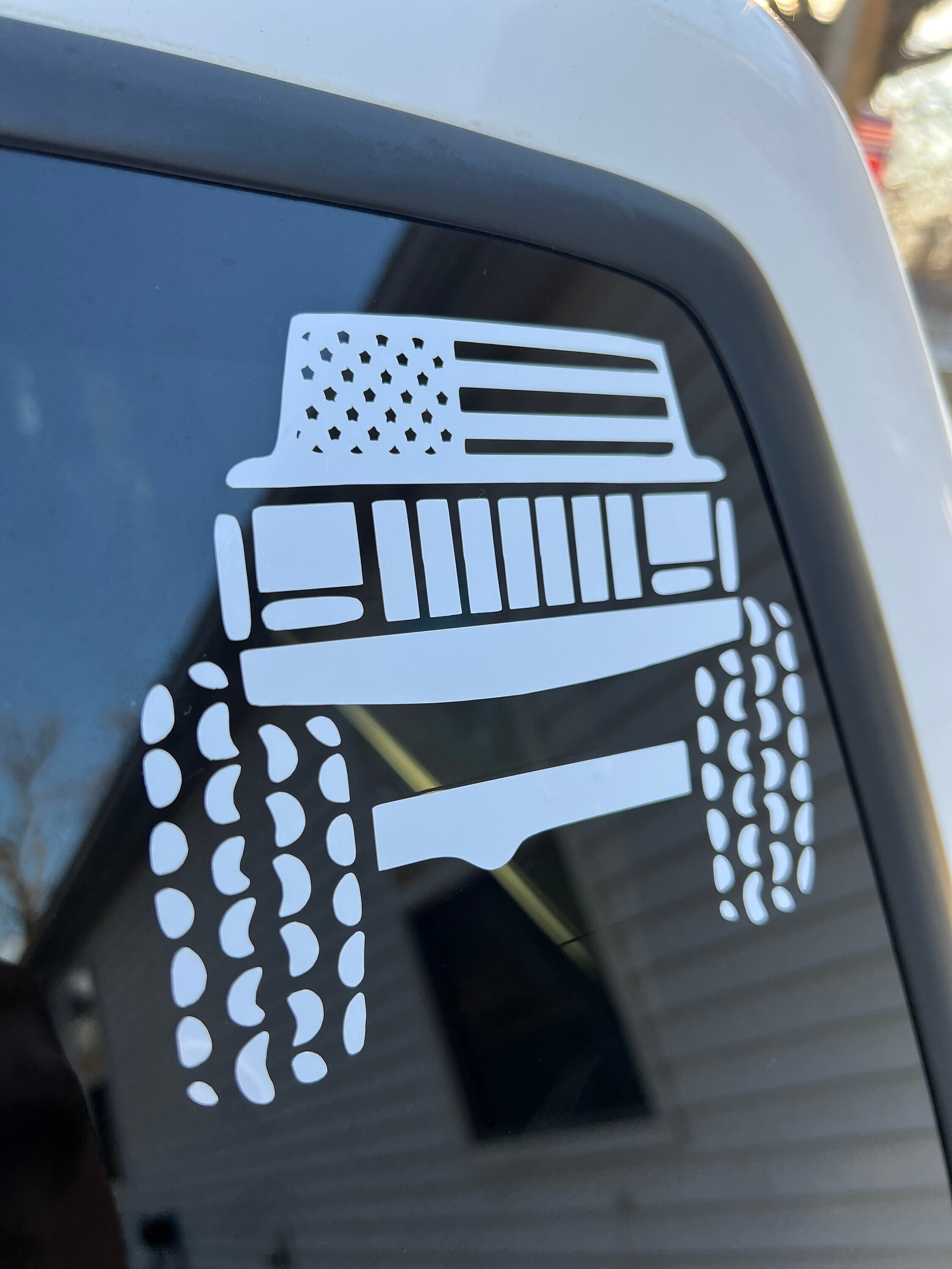 American Flag Jeep XJ Decal - Etsy