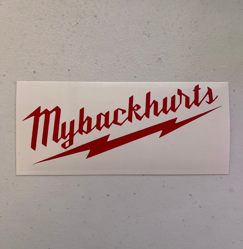 My Back Hurts Decal - Etsy Canada