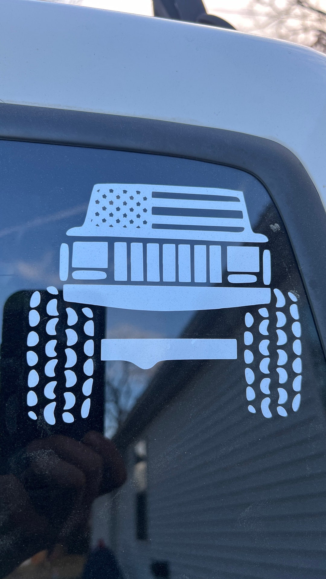 American Flag Jeep XJ Decal - Etsy