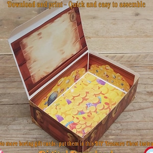 Treasure Chest, Paper Pirates Chest, Easy and Fun DIY Gift Box for Cash ...