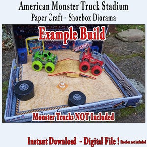 Monster Truck Paper Craft Diorama, Build Your Own: 3D Monster Truck ...