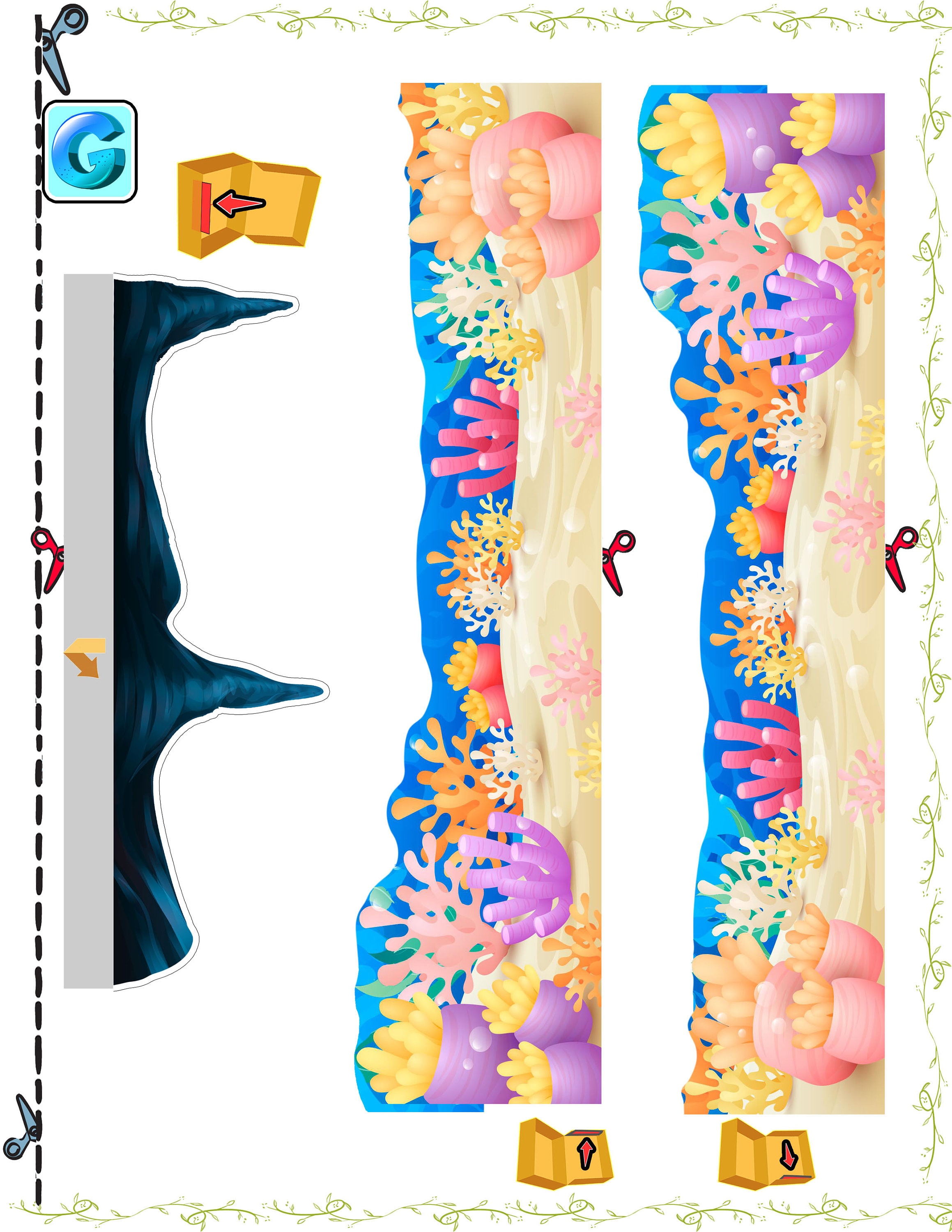 Printable Diorama Cut & Paste Shoebox Project, Create a Ocean Habitat ...