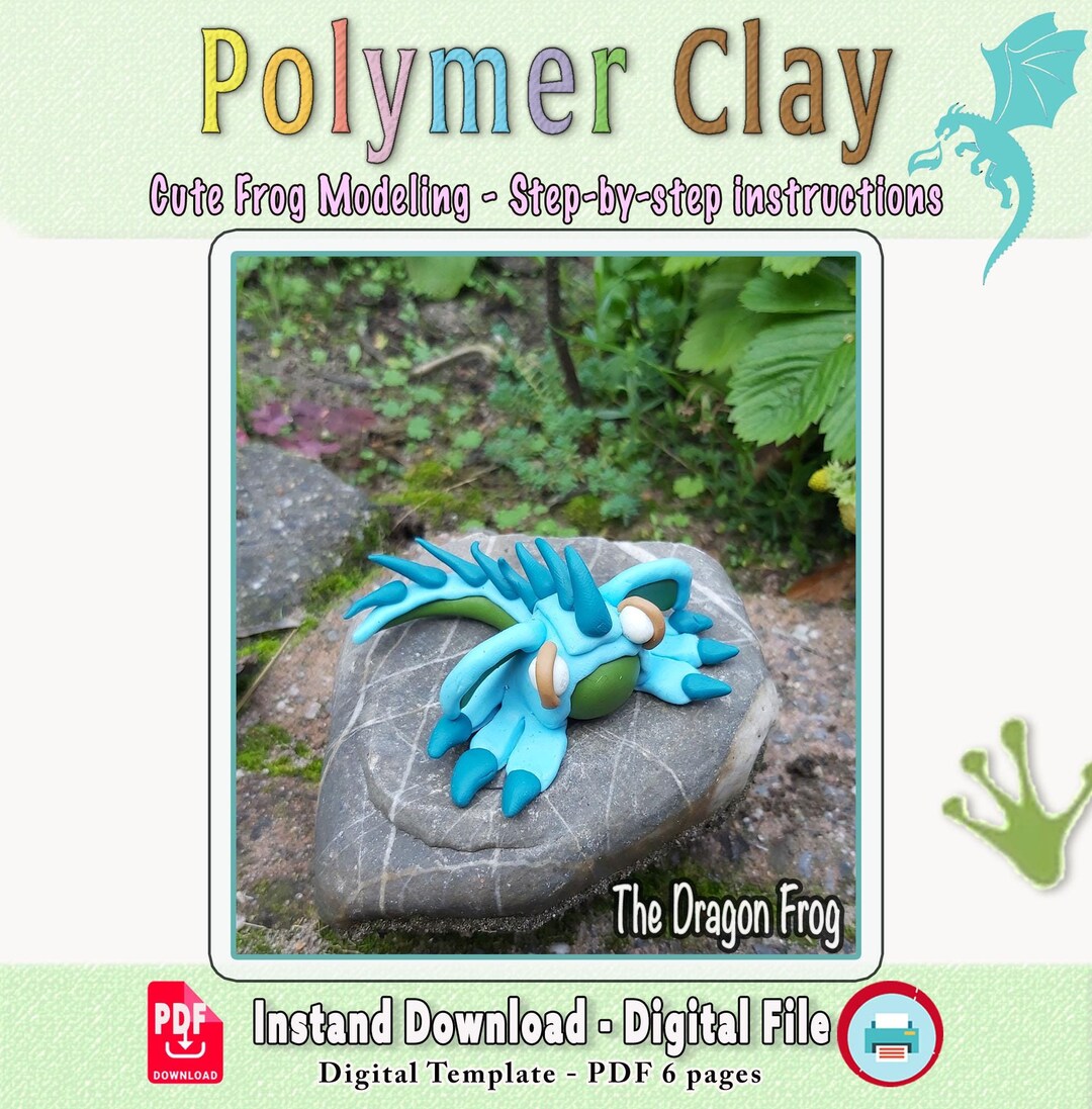 Polymer Clay Dragon Frog Tutorial: Beginner Clay Art (PDF) - Etsy