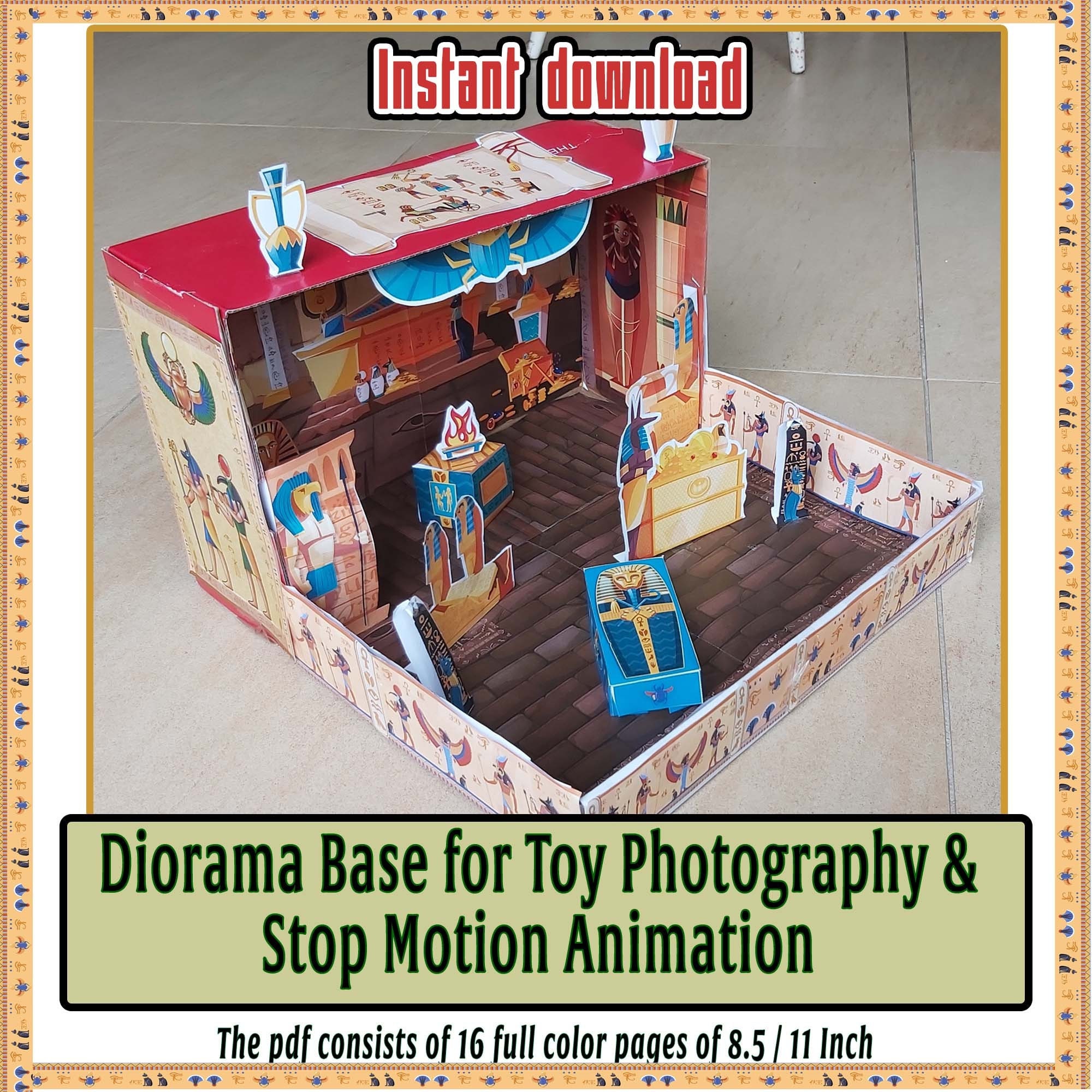 Printable Shoebox Diorama. Create Your Own Egyptian Landscape Scenery ...