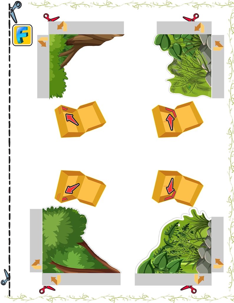 Printable Shoebox Diorama Kit. Create a Forest Habitat. Paper Craft for ...