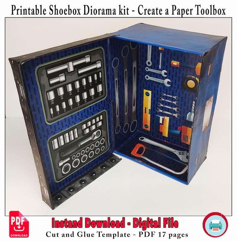 DIY Paper Toolbox Gift Box Template (digital Download) - Etsy