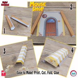 Mouse Cheese Shop Papercraft – Miniature Mouse Store Book Nook ...