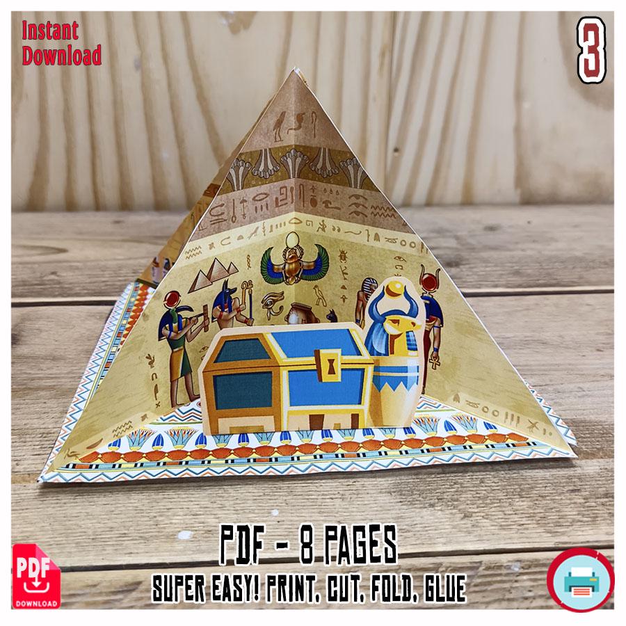 Ancient Egypt 3D Tomb & Pyramid Diorama – Printable Cut and Paste Craft ...