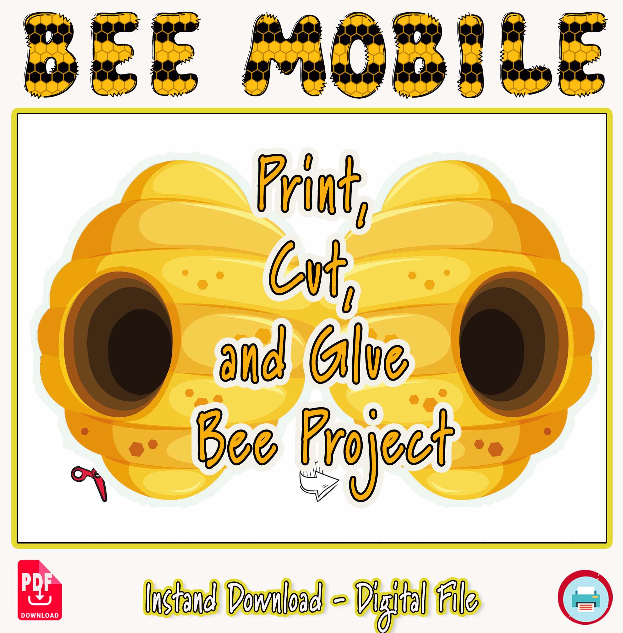 Bee Mobile Printable: DIY Classroom Decoration (PDF) - Etsy