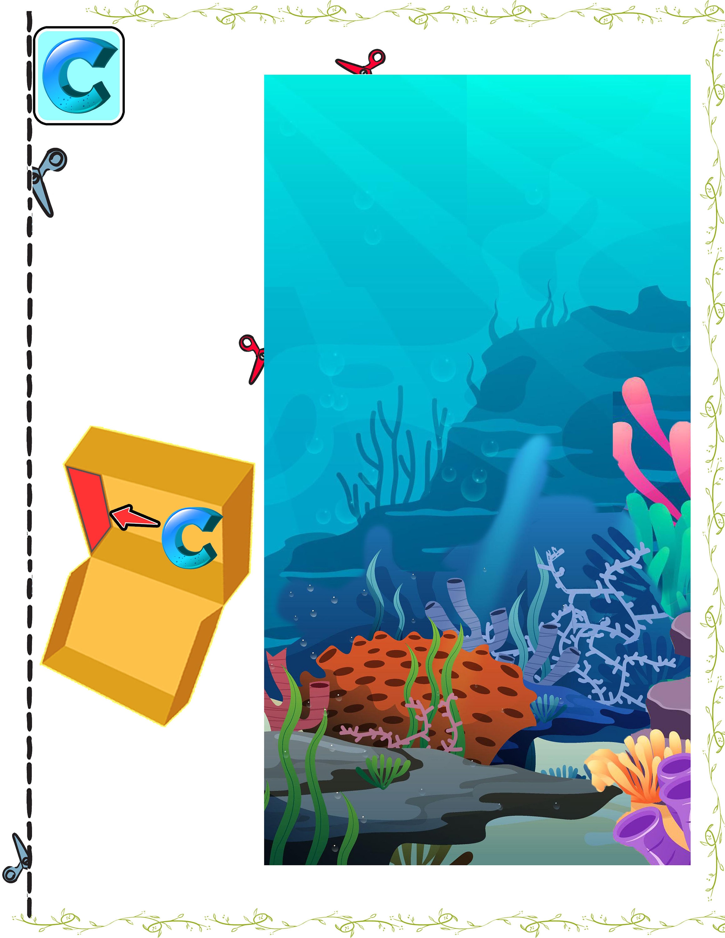 Printable Diorama Cut & Paste Shoebox Project Create a Ocean - Etsy