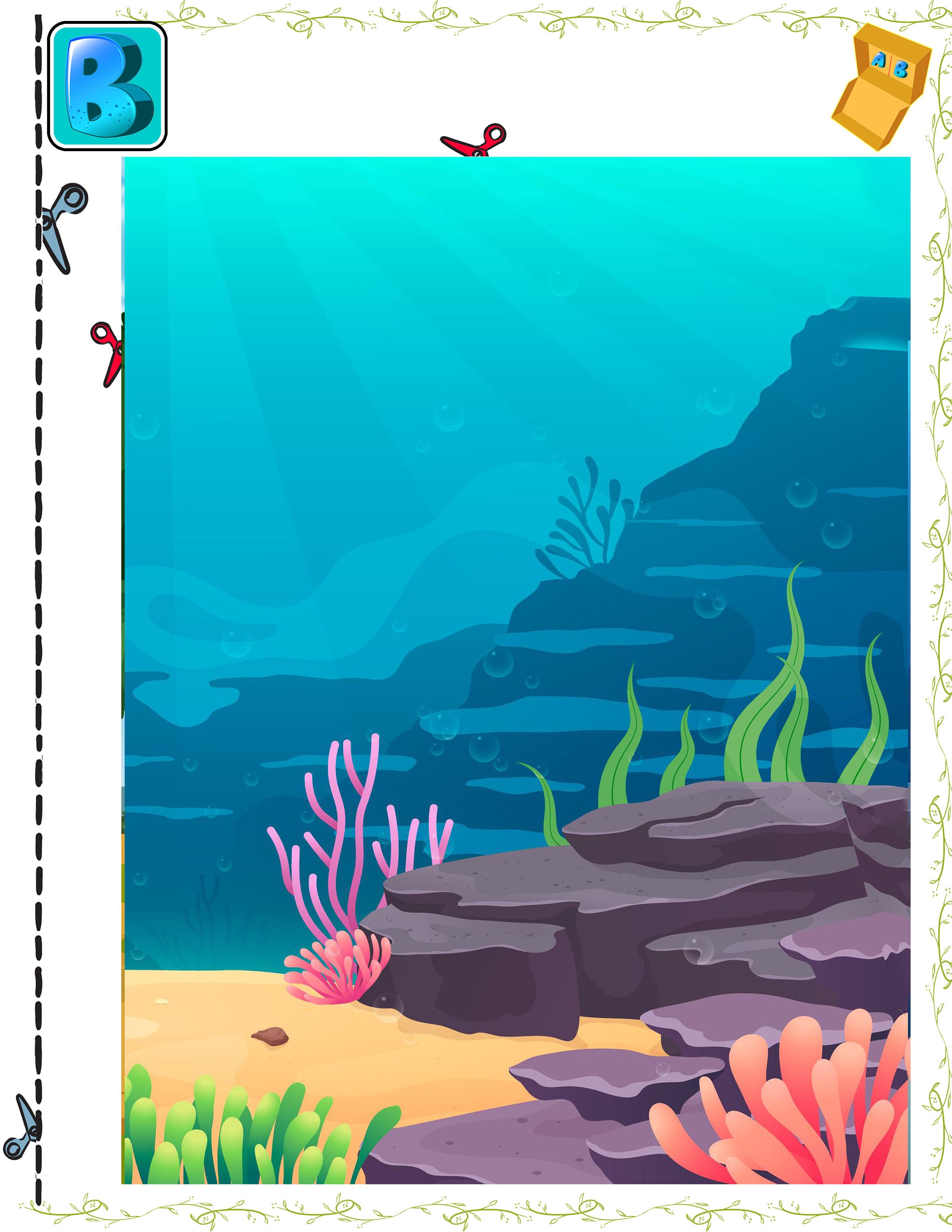 Printable Diorama Cut & Paste Shoebox Project, Create a Ocean Habitat ...