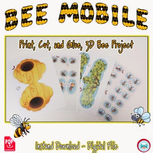 Bee Mobile Printable: DIY Classroom Decoration (PDF) - Etsy