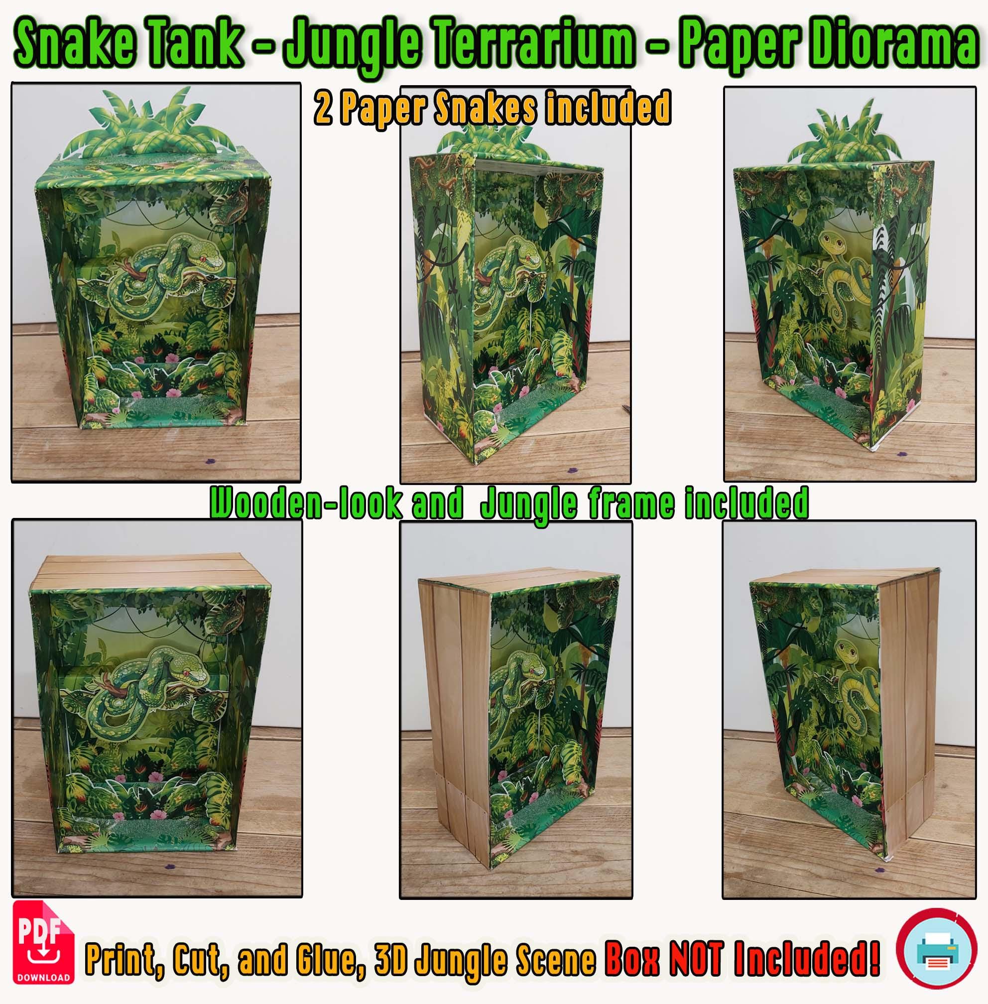 Snake Shoebox Diorama Papercraft – Jungle Snake Terrarium Craft ...