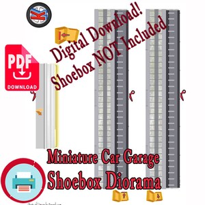 Paper Craft Miniature Car Garage Shoebox Diorama, Create an Auto Repair ...