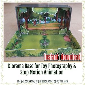Forest Diorama: 3D Papercraft Background for Stop Motion (PDF Download ...