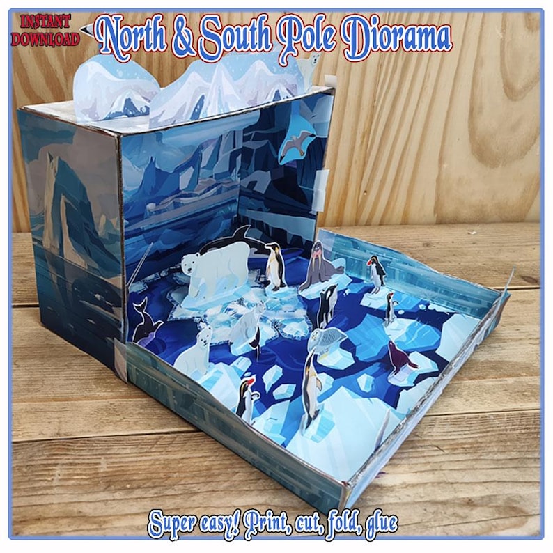 Polar Shoebox Diorama Printable – Create Your North and South Pole ...
