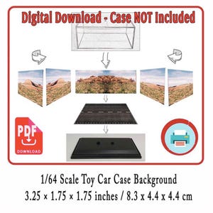5x 1/64 Scale Diorama Bundle | Printable Papercraft Backdrops for Die ...