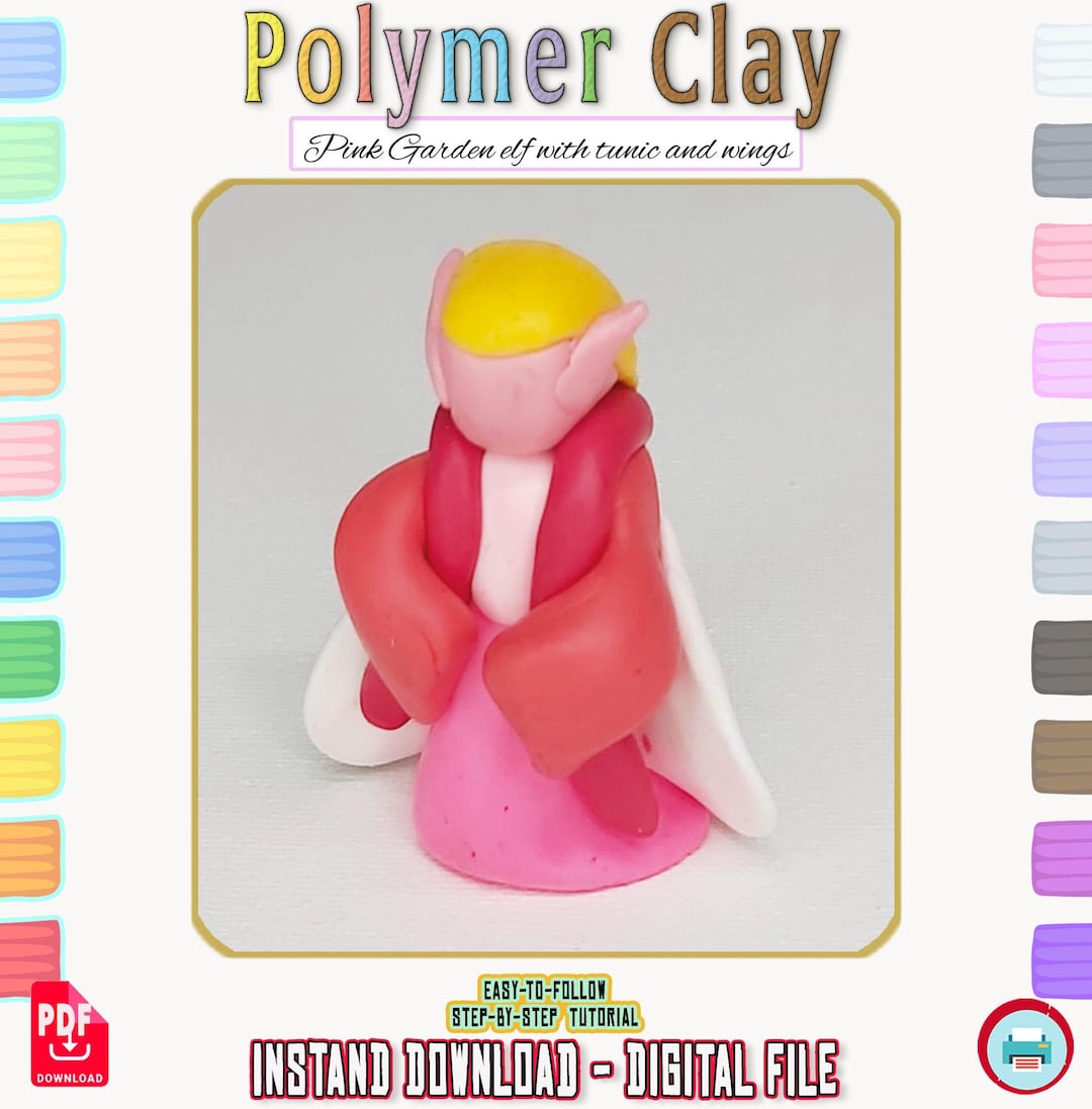 Polymer Clay Elf, Polymer Clay Fairy, Air Dry Clay Fairy, Polymer Clay ...