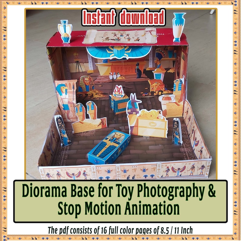 Printable Shoebox Diorama. Create Your Own Egyptian Landscape Scenery ...