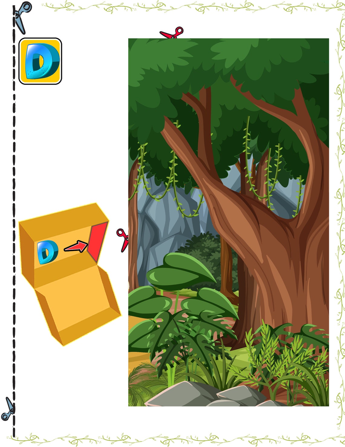 Printable Shoebox Diorama Kit. Create a Forest Habitat. Paper - Etsy Canada