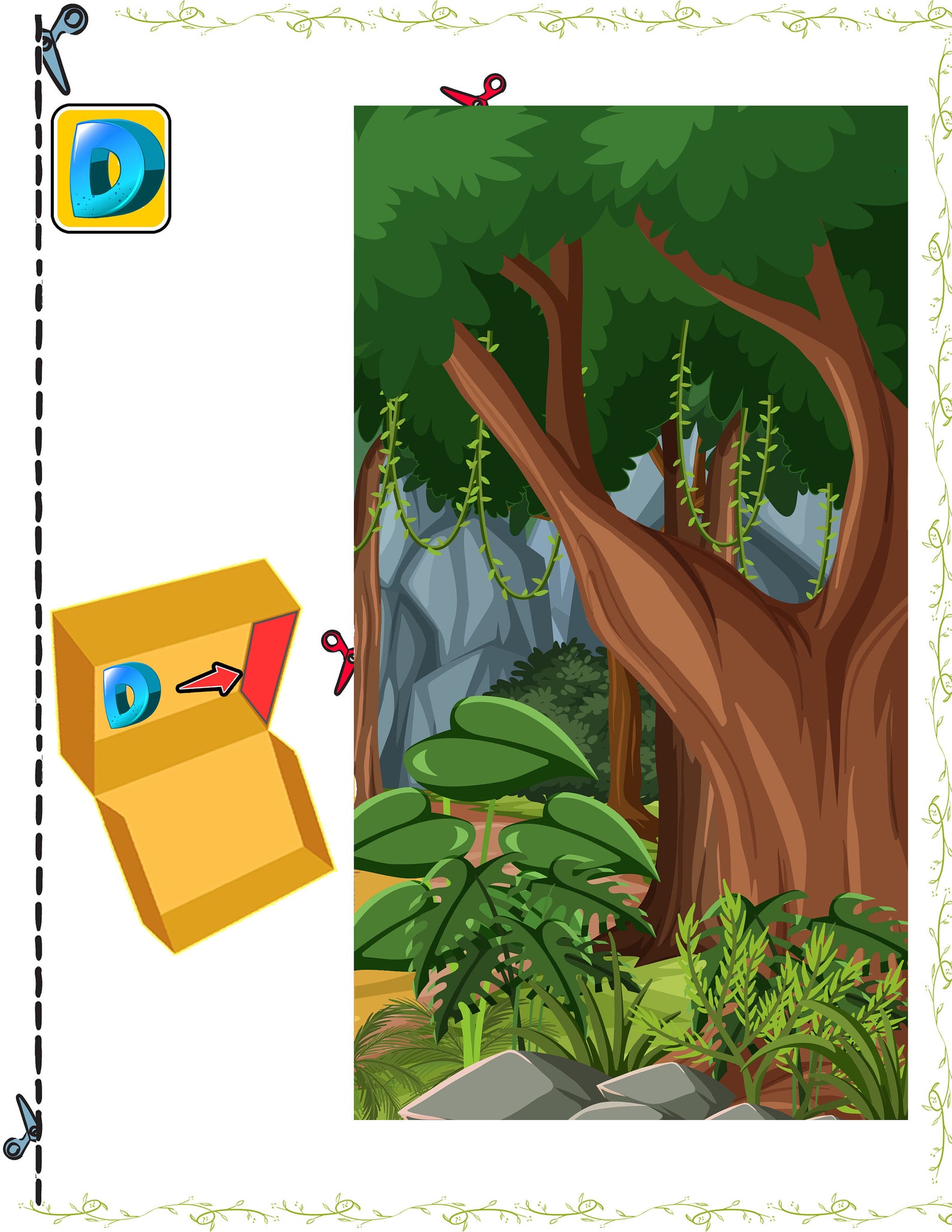 Printable Shoebox Diorama Kit. Create a Forest Habitat. Paper Craft for ...