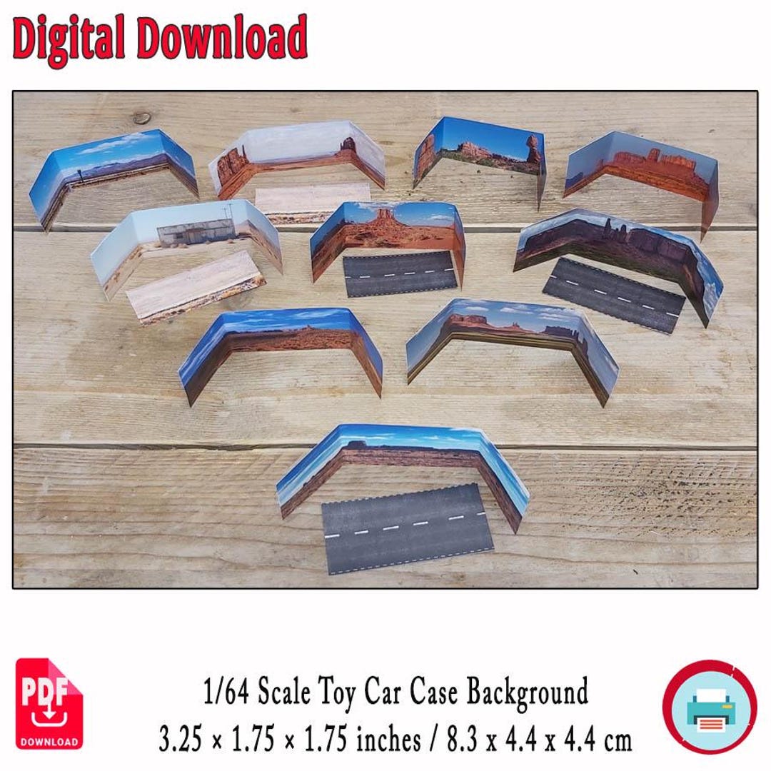 10x 1:64 Desert Diorama Bundle | Printable Backdrops for Die-cast Cars ...