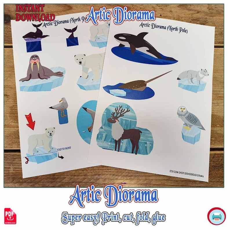 Polar Shoebox Diorama, Create Your Arctic Habitat With Polar Bears and ...