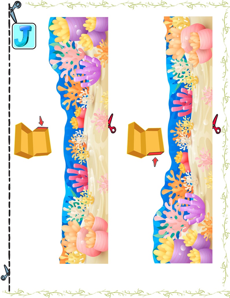 Printable Diorama Cut & Paste Shoebox Project, Create a Ocean Habitat ...