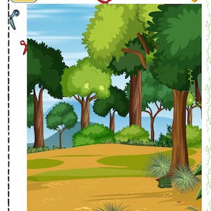 Printable Shoebox Diorama Kit. Create a Forest Habitat. Paper Craft for ...