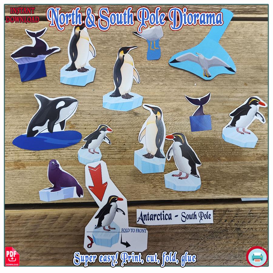 Polar Shoebox Diorama Printable – Create Your North and South Pole ...