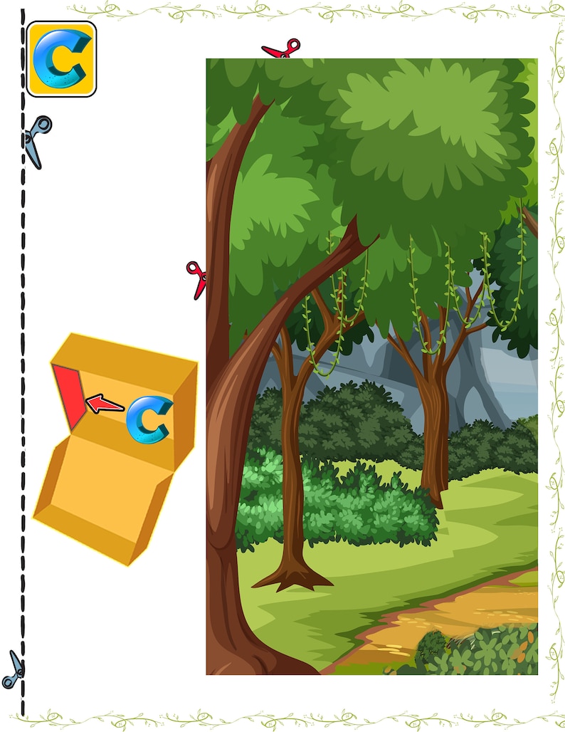 Printable Shoebox Diorama Kit. Create a Forest Habitat. Paper Craft for ...