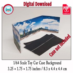 1:64 Scale Big City Street Diorama | Printable Car Display Backdrop ...