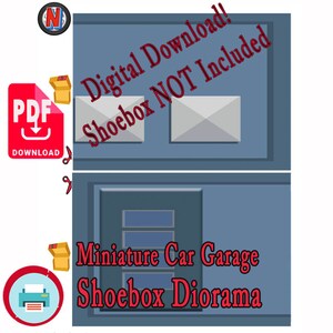 Paper Craft Car Garage Shoebox Diorama: Auto Repair Shop Kit (digital ...