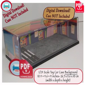 Papercraft Miniature Car Futuristic Gas Station, 1/24 Display Case ...