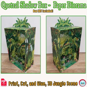 Quetzal Bird Shadow Box, Quetzal Paper Diorama, Quetzal Wall Hanging ...