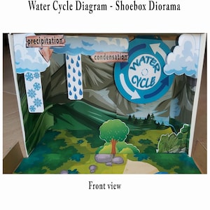 Shoebox Water Cycle Diagram Diorama, Create Your Own Papercraft Water ...
